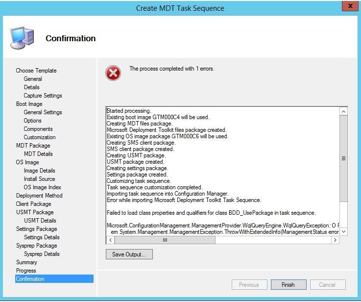 Error to create a Task Sequence with MDT for windows 10 Using SCCM ...