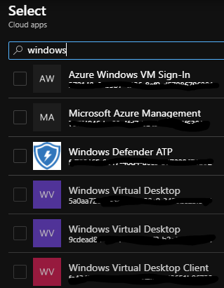 WVD Application duplicated in Conditional Access Rule | Microsoft ...
