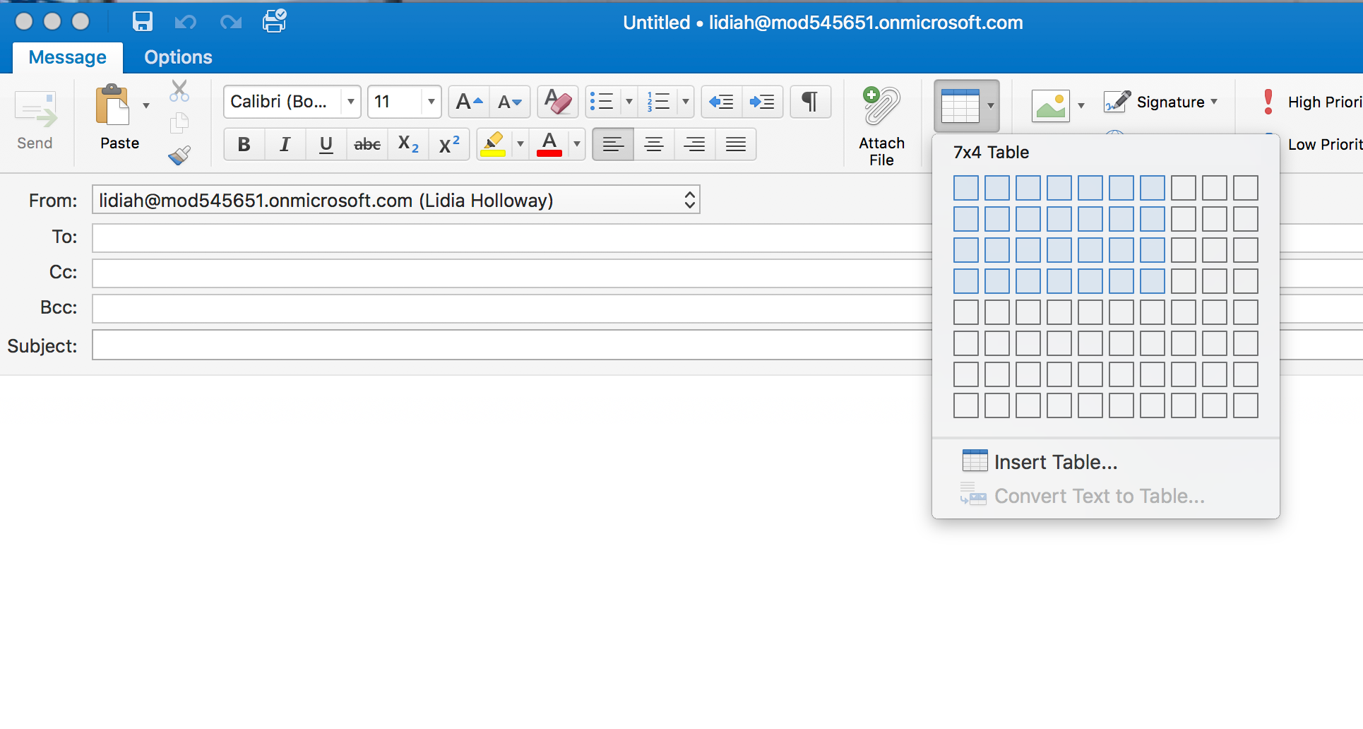 Outlook for Mac now supports creating tables in Insider Fast ...
