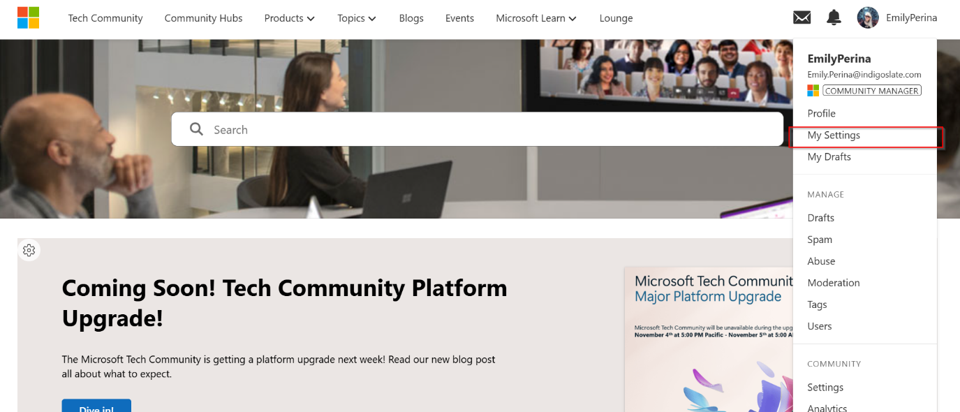 Managing Preferences and Notifications | Microsoft Community Hub