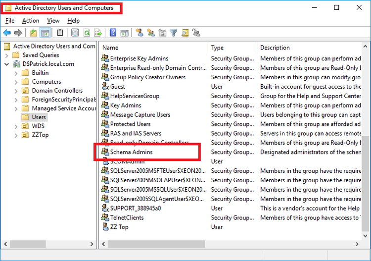 How to see who is a member of schema admin and how to add a member in | Microsoft Community Hub