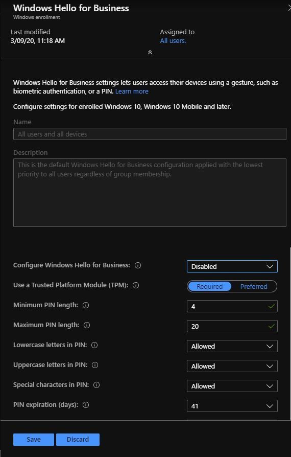Autopilot devices forcing Windows Hello for Business setup | Microsoft ...