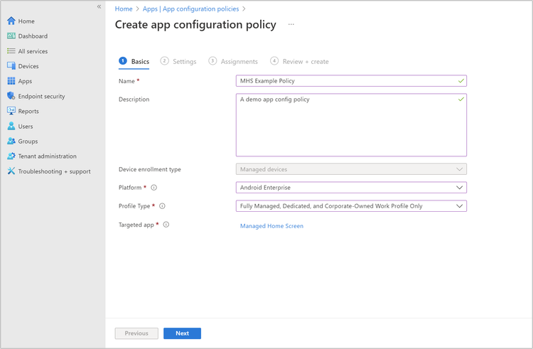 How to setup Microsoft Managed Home Screen in kiosk mode on Dedicated ...