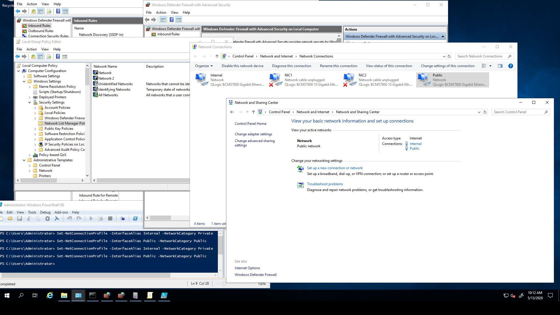 How to ungroup network profiles on windows server? | Microsoft ...