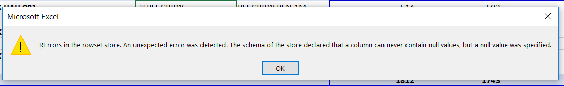 Excel Data Refresh error | Microsoft Community Hub