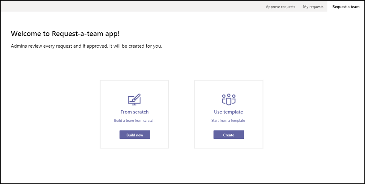 Automate teams provisioning with the Request-a-team app template ...