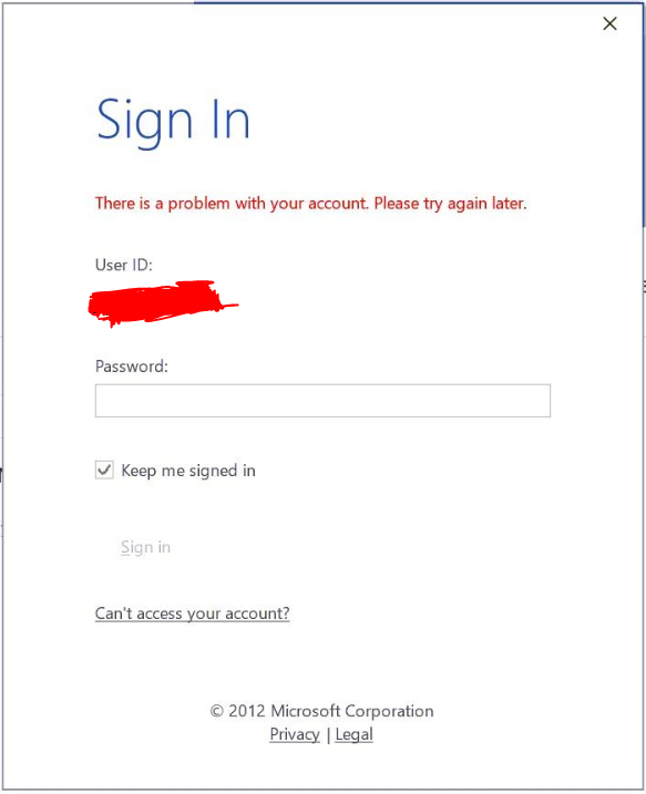 There is a problem with your account | Microsoft Community Hub