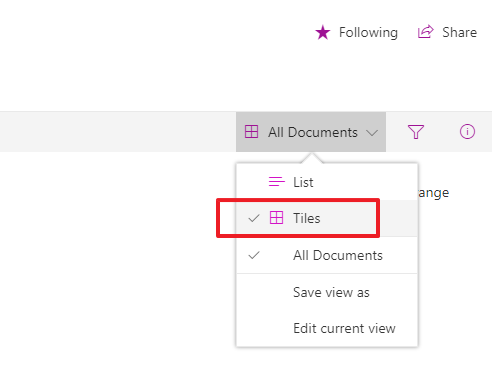 About the document library Tiles view. | Microsoft Community Hub