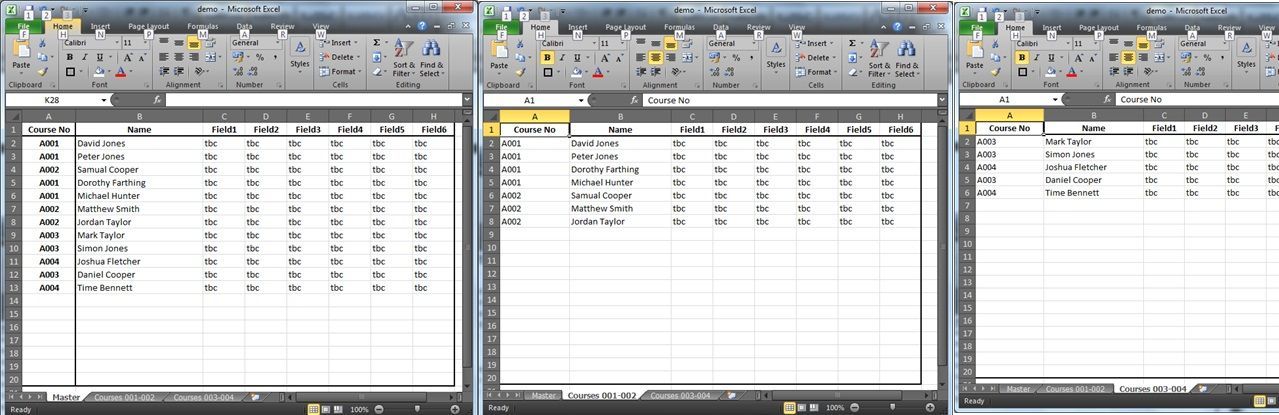 Populating additional Sheets automatically from a Master | Microsoft ... Populating additional Sheets automatically from a Master | Microsoft ...