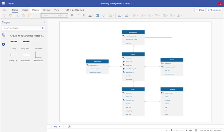 Design your database using an Entity Relationship Diagram (ERD) in Visio | Microsoft Community Hub
