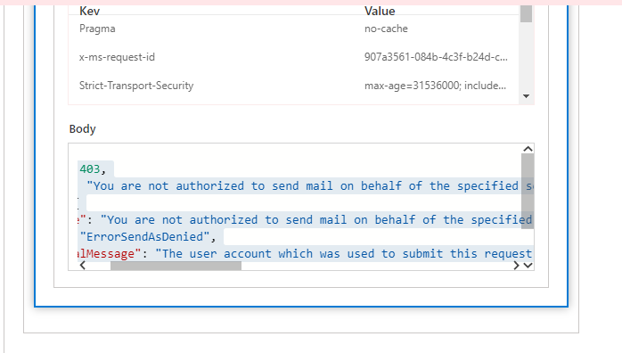 You are not authorized to send mail on behalf of the specified sending | Microsoft Community Hub
