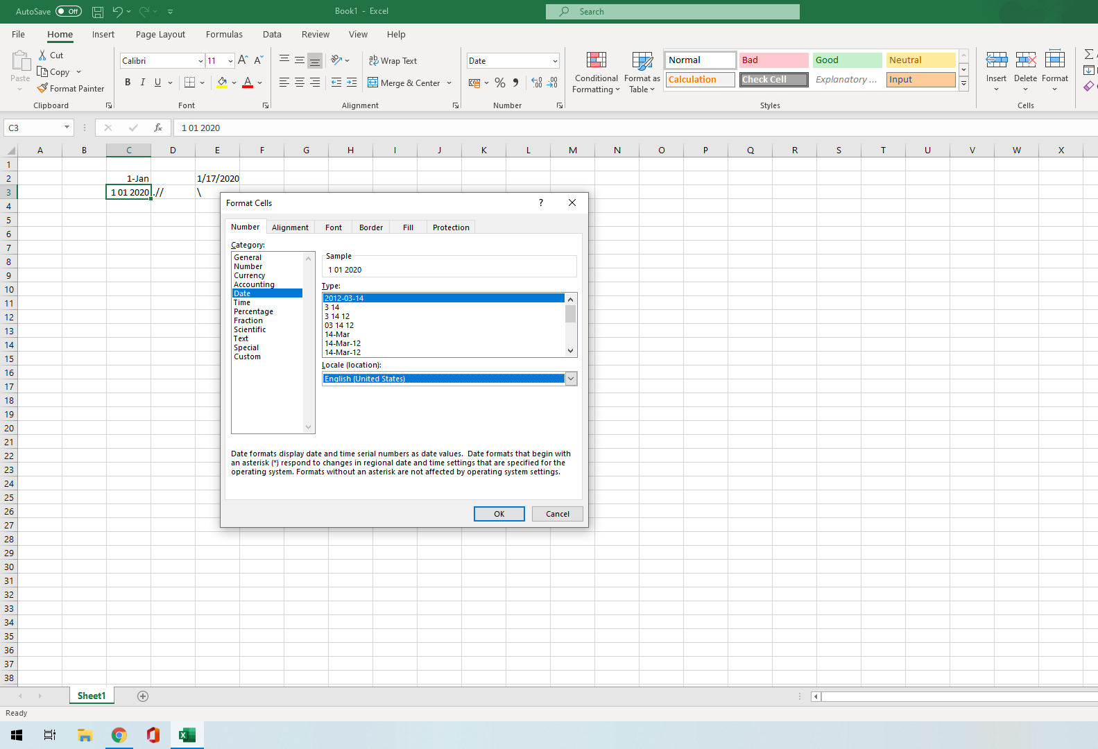 Date not showing slash(/) symbol | Microsoft Community Hub