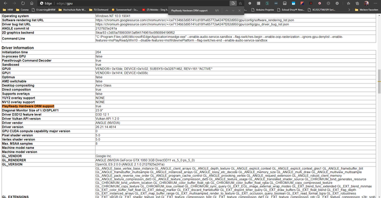 PlayReady DRM flag? What does the Default setting actually do? Re: Edge causing GPU driver ...