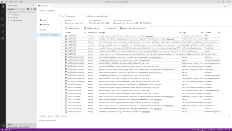 Released: SQL Server Assessment Extension for Azure Data Studio (Public ...