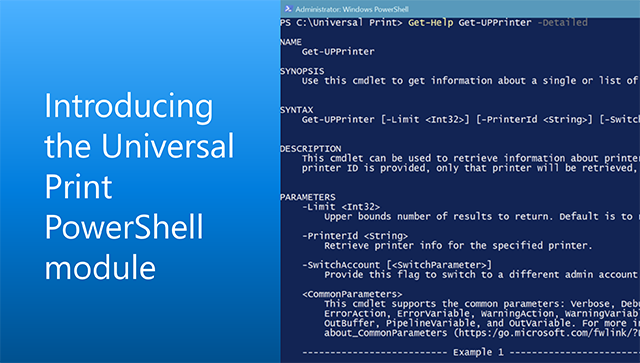 Introducing the Universal Print PowerShell module | Microsoft Community Hub