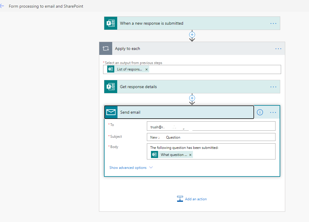 Sending email when form submitted - email does not send | Microsoft ...