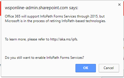 Enabling InfoPath for SharePoint Online | Microsoft Community Hub