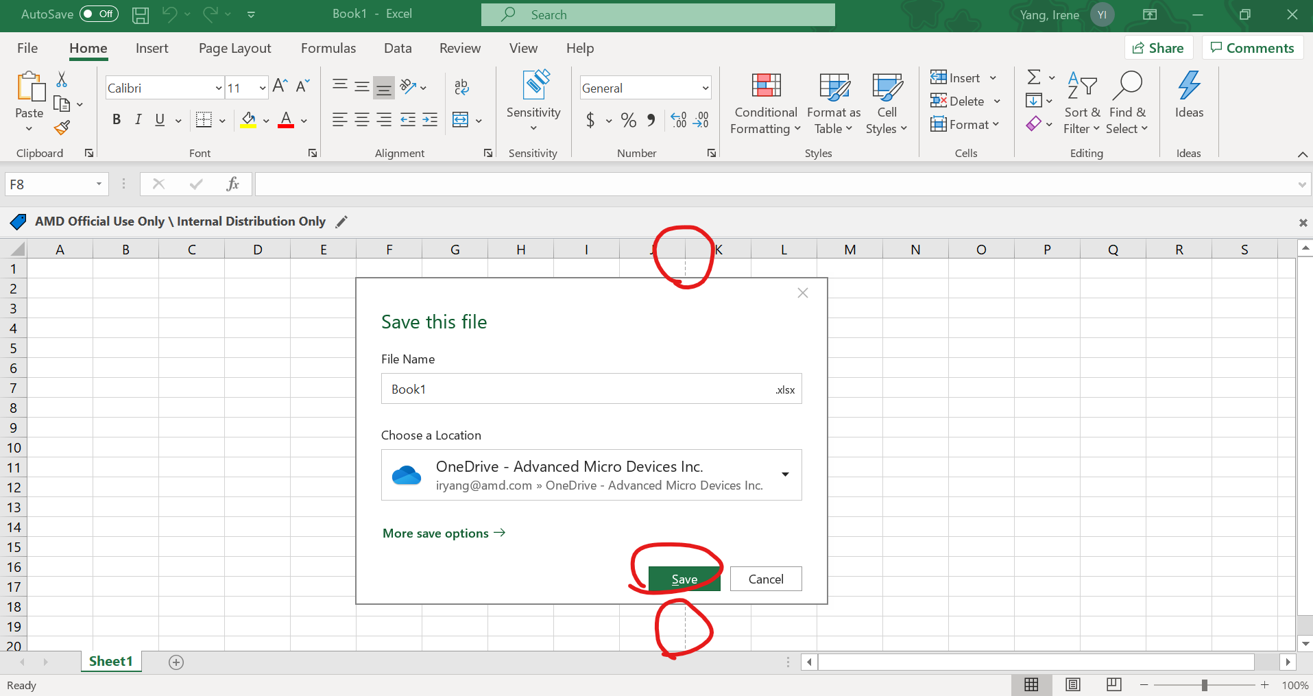 Page break shows automatically when i click "save" an excel file | Microsoft Community Hub