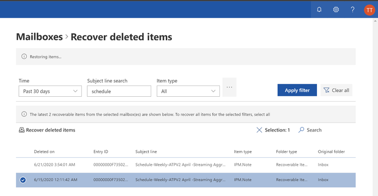 A New RecoverableItems Experience Comes to Exchange Online! | Microsoft ...