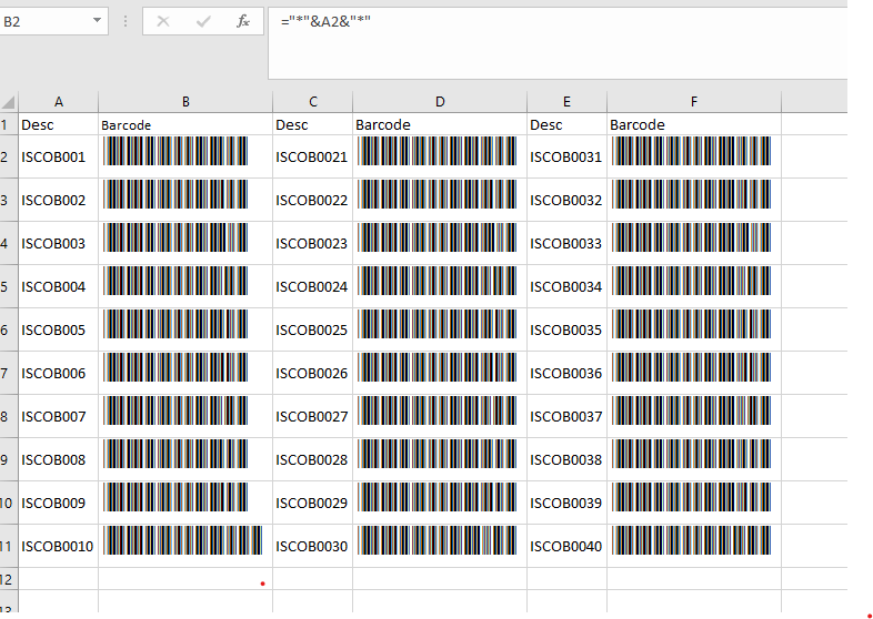 Created barcodes in Excel to print labels | Microsoft Community Hub