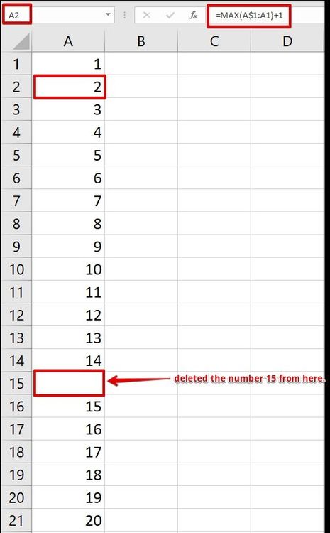 Sequential numbers that change when deleted. | Microsoft Community Hub