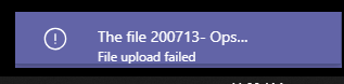 Issues Uploading File to Teams Chat | Microsoft Community Hub