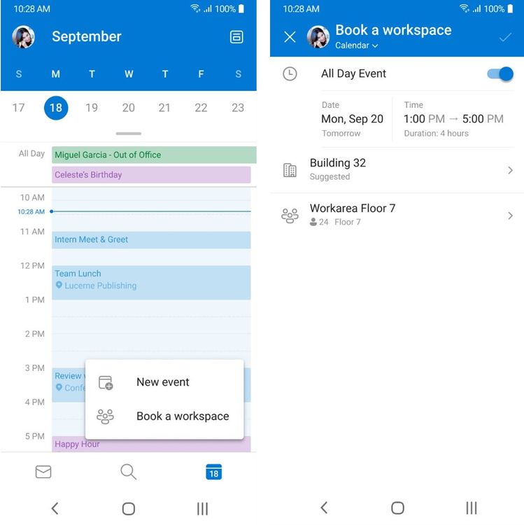 Book a workspace in Outlook | Microsoft Community Hub