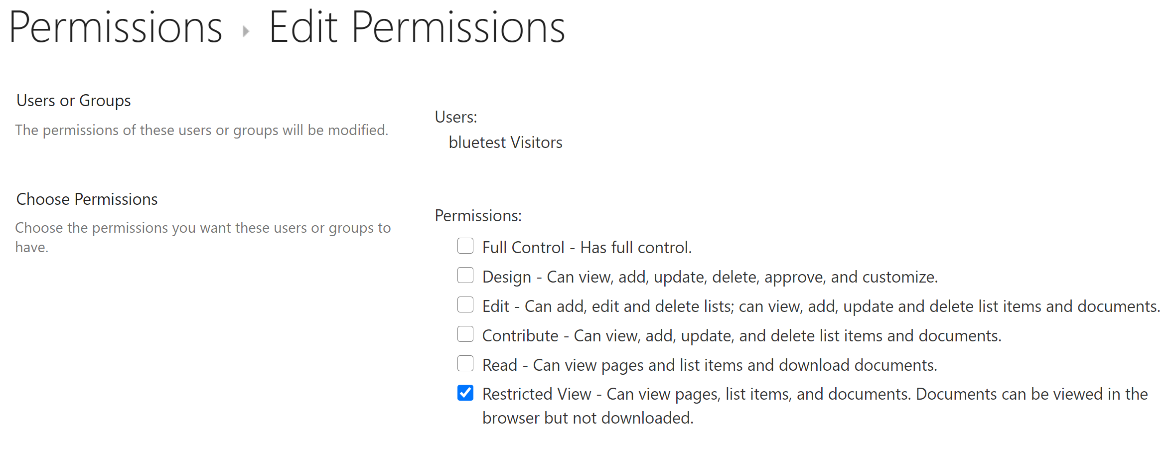 Permisson Restricted View | Microsoft Community Hub