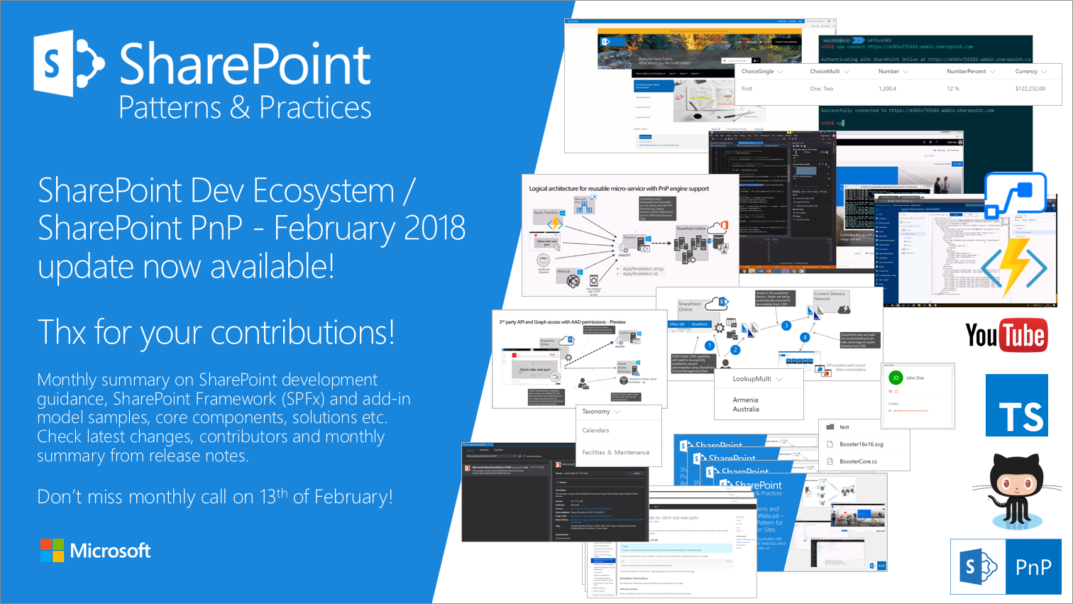 SharePoint Dev Ecosystem / SharePoint PnP - February 2018 update now available! | Microsoft ...