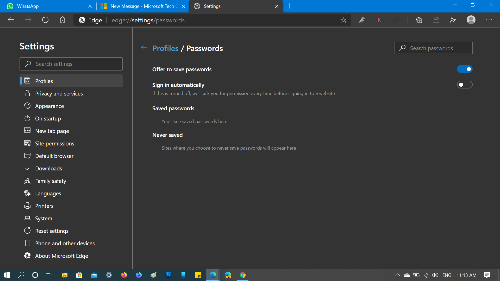 Edge Password Manager is not saving password | Microsoft Community Hub