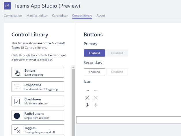 Microsoft Teams App Studio's Control Library | Microsoft Community Hub