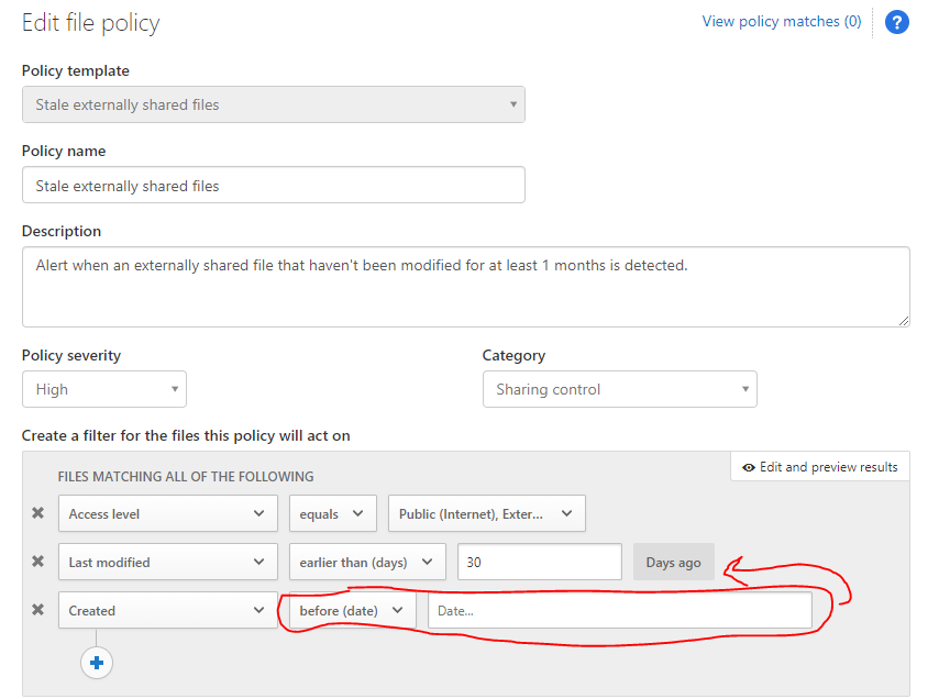 File Policy: Change stale externally shared files from modified to ...