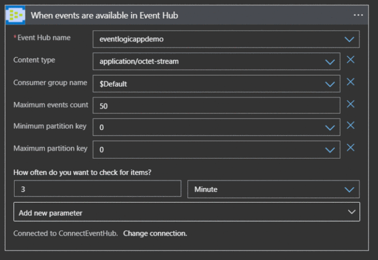 Pull Events from Event Hub from Logic app | Microsoft Community Hub