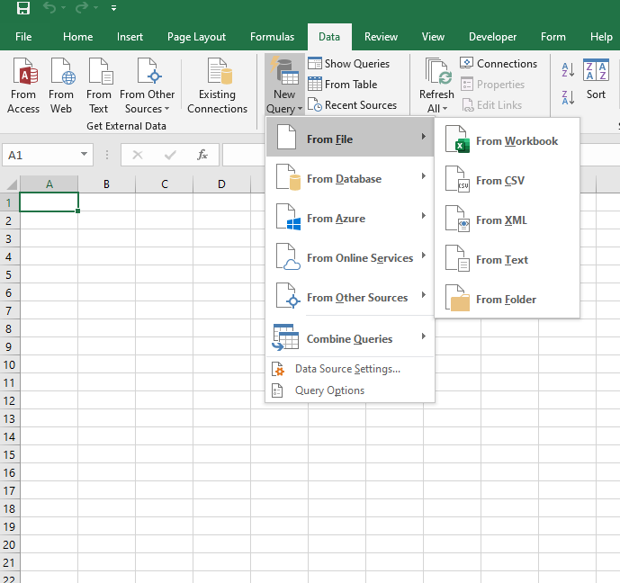 Power Query missing "from SharePoint folder" option | Microsoft ...