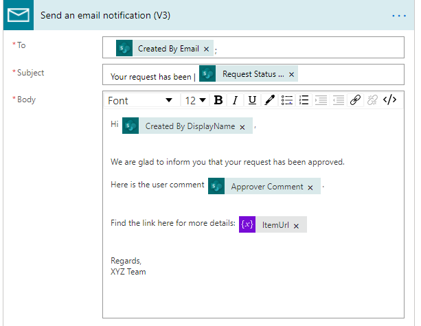 MS Flow - Email Template HTML breaking after adding ItemUrl in href ...
