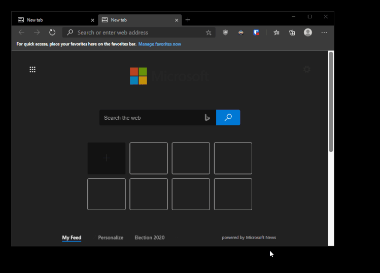 edge still flashing white screen and force dark theme visibility ...