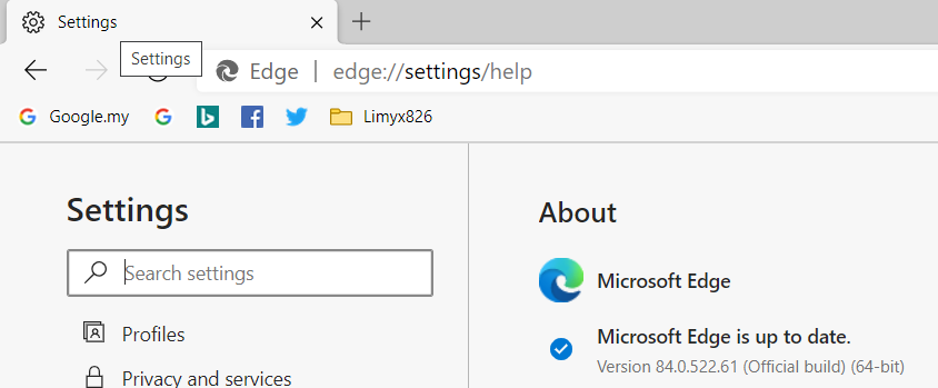 New tab hover card in MS Edge Dev Version 86.0.608.2 | Microsoft ...