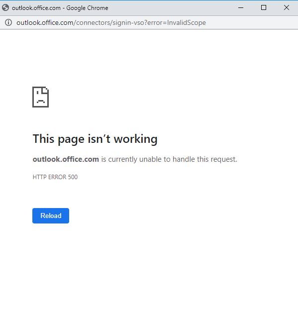 Can't Configure Azure DevOps Connector in Teams (HTTP ERROR 500 ...