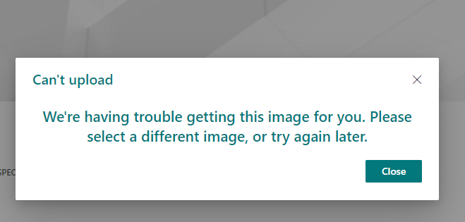 SharePoint Communication Site Unable to Load Stock Images | Microsoft ...