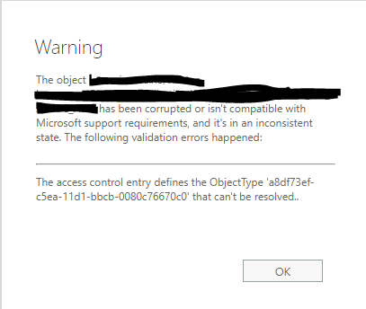 Warning - validation error | Microsoft Community Hub