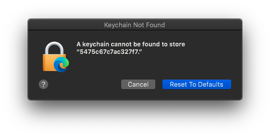 Edge for Mac 85.0.564.51 (Official build) (64-bit) keychain error ...