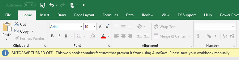 An excel workbook turned off my auto-save, how can i enable it back ...