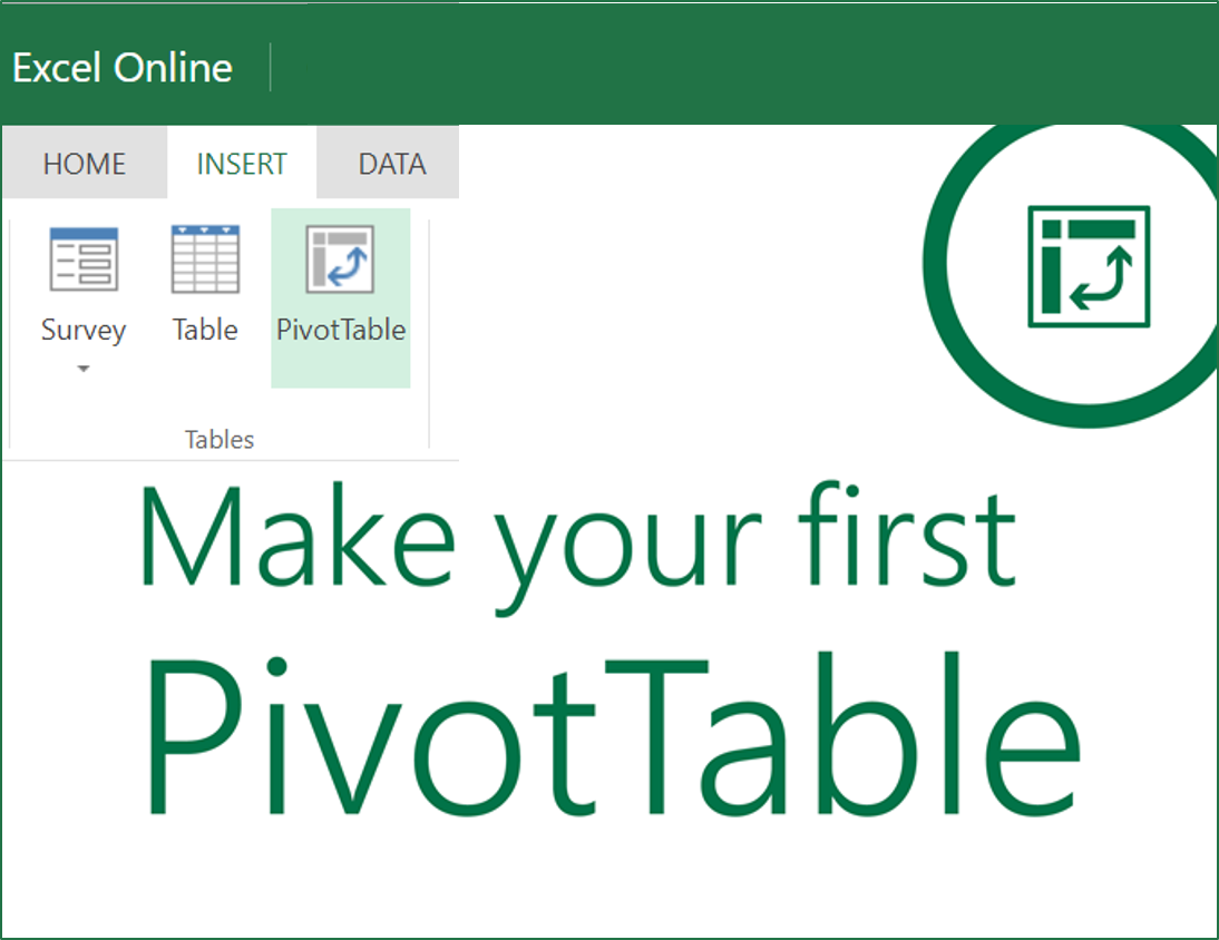 Insert new Pivot Tables in Excel Online | Microsoft Community Hub