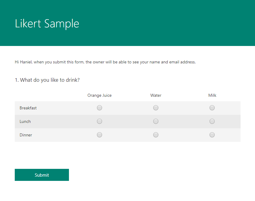Parsing Microsoft Forms Likert questions using Flow | Microsoft ...