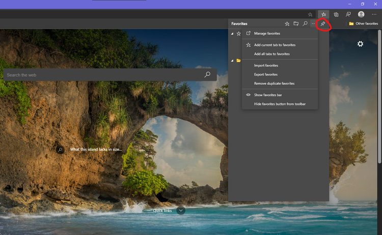 Say hello to the new Favorite Sidebar feature in the Edge browser ...