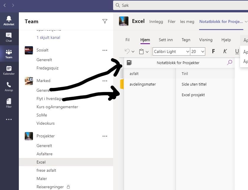 Channels and onenote sections | Microsoft Community Hub