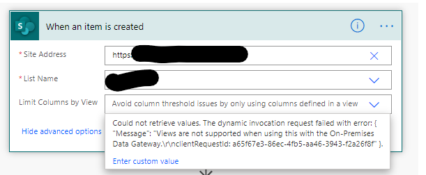 Problem triggering on a on-premise list that has a lookup field | Microsoft Community Hub