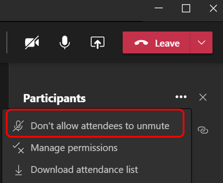 Microsoft Teams: Muting All The Participants Without Allowing Them To ...