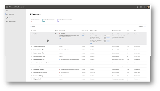 Microsoft 365 All Tenants list is rolling out | Microsoft Community Hub