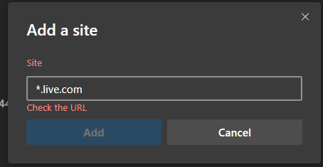 [Solved] How do I properly add a wildcard domain to Edge tracking prevention exception list ...